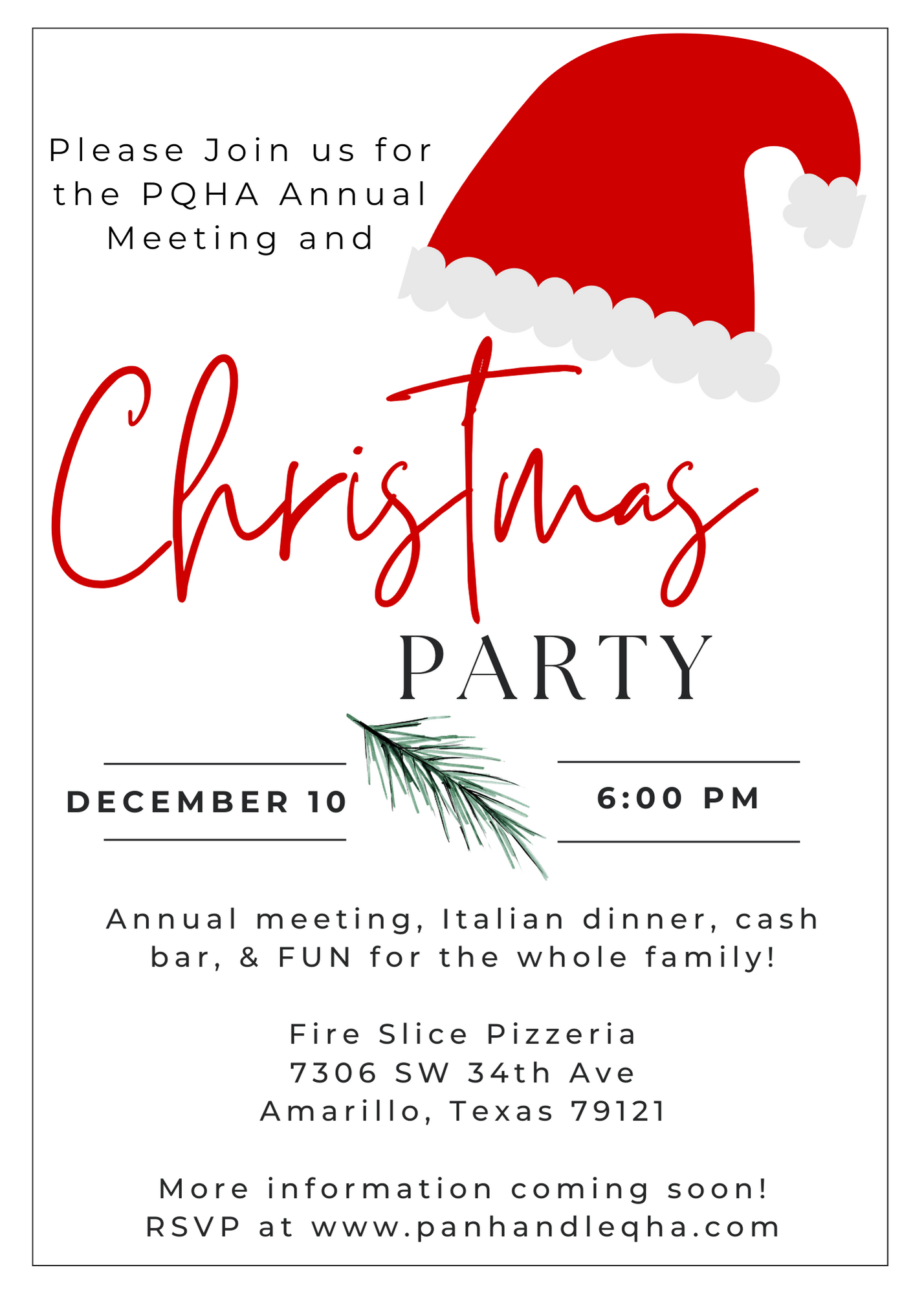 2023 Annual Meeting & Christmas Party – Panhandle Quarter Horse Association
